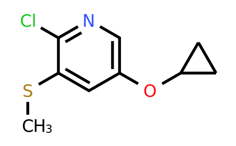 CAS 1243472-25-4 | 2-Chloro-5-cyclopropoxy-3-(methylsulfanyl)pyridine - Synblock