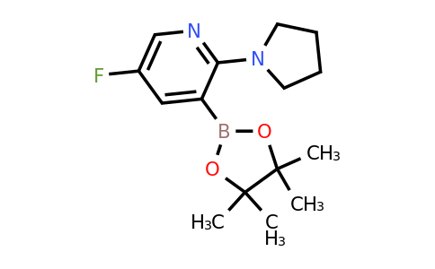 5-Fluoro-2-(pyrrolidin-1-YL)-3-(4,4,5,5-tetramethyl-1,3,2-dioxaborolan-2-YL)pyridine - Synblock